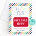 Printable Thanks for All You Do Gift Card Holder Instant - Etsy