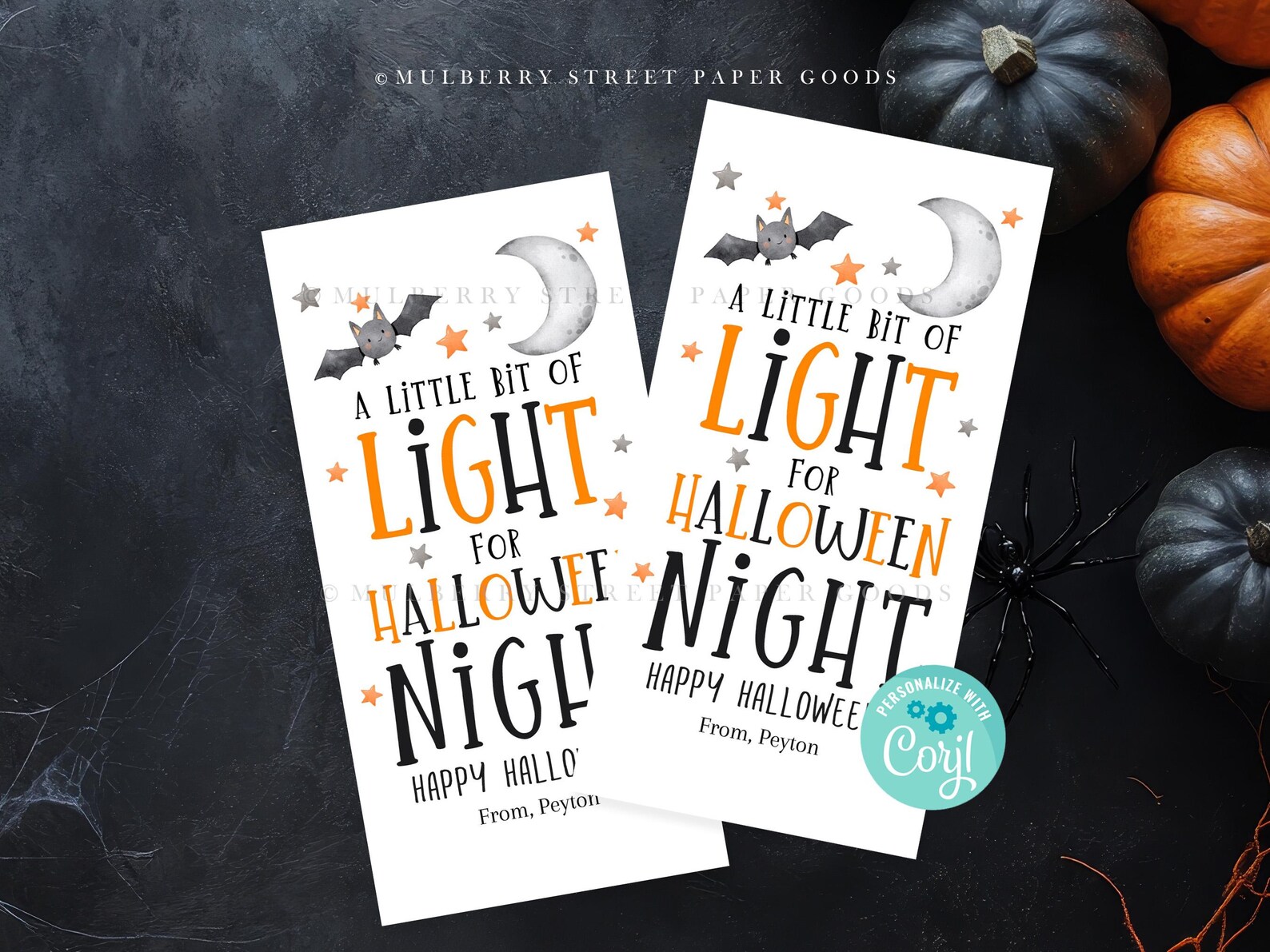Printable Halloween Glow Stick Holder, A Little Bit of Light for ...