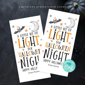 Printable Halloween Glow Stick Holder, A Little Bit of Light for ...