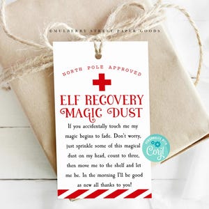 Editable Elf Magic Dust Printable Gift Tag Christmas Elf Magical Dust ...