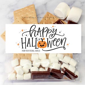 Printable Happy Halloween Bag Topper, Candy Bag Topper, Cookie Bag ...