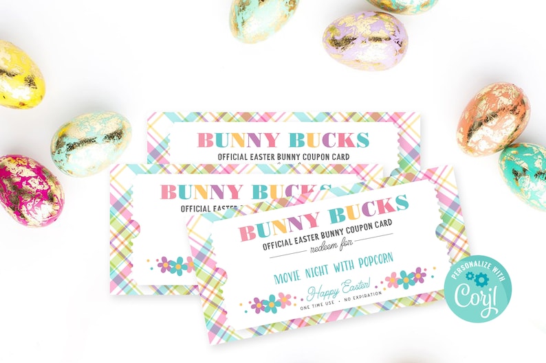 Printable Easter Bunny Bucks Kids Easter Egg Stuffers Easter - Etsy