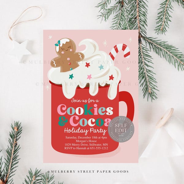 Hot Cocoa Bar Flyer Editable - Etsy