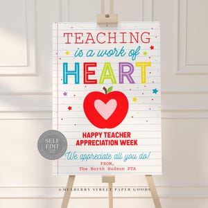 Printable Teacher Appreciation Week Poster Canva Template Editable ...