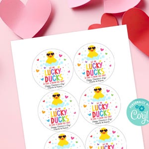 Printable I Am A Lucky Duck to Have a Friend Like You Valentine's Day ...