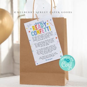 Personalized Ready Confetti Printable Card Instant Download 1st Day of ...
