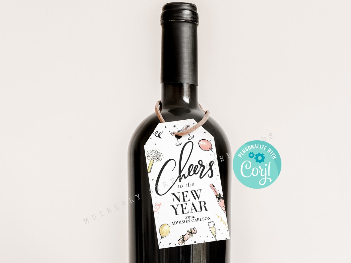 Printable New Years Eve Tag Instant Download Cheers to the | Etsy