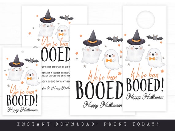 Printable You've Been Booed Halloween Kit Halloween Booed - Etsy