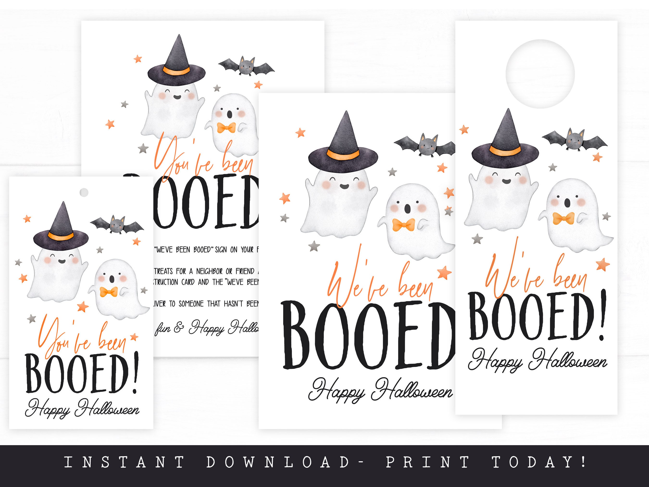 Printable You've Been Booed Halloween Kit Halloween Booed - Etsy