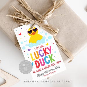 Printable I Am One Lucky Duck to Have a Friend Like You Valentine's Day ...