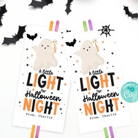 Halloween Glow Stick Tags: Printable Party Favors (PDF) - Etsy