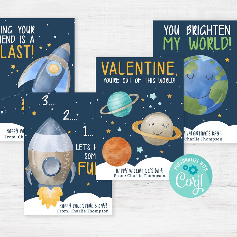 Space Valentine - Etsy