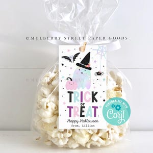 Halloween Gift Tag Printable Digital Download, Ghost Halloween Party ...