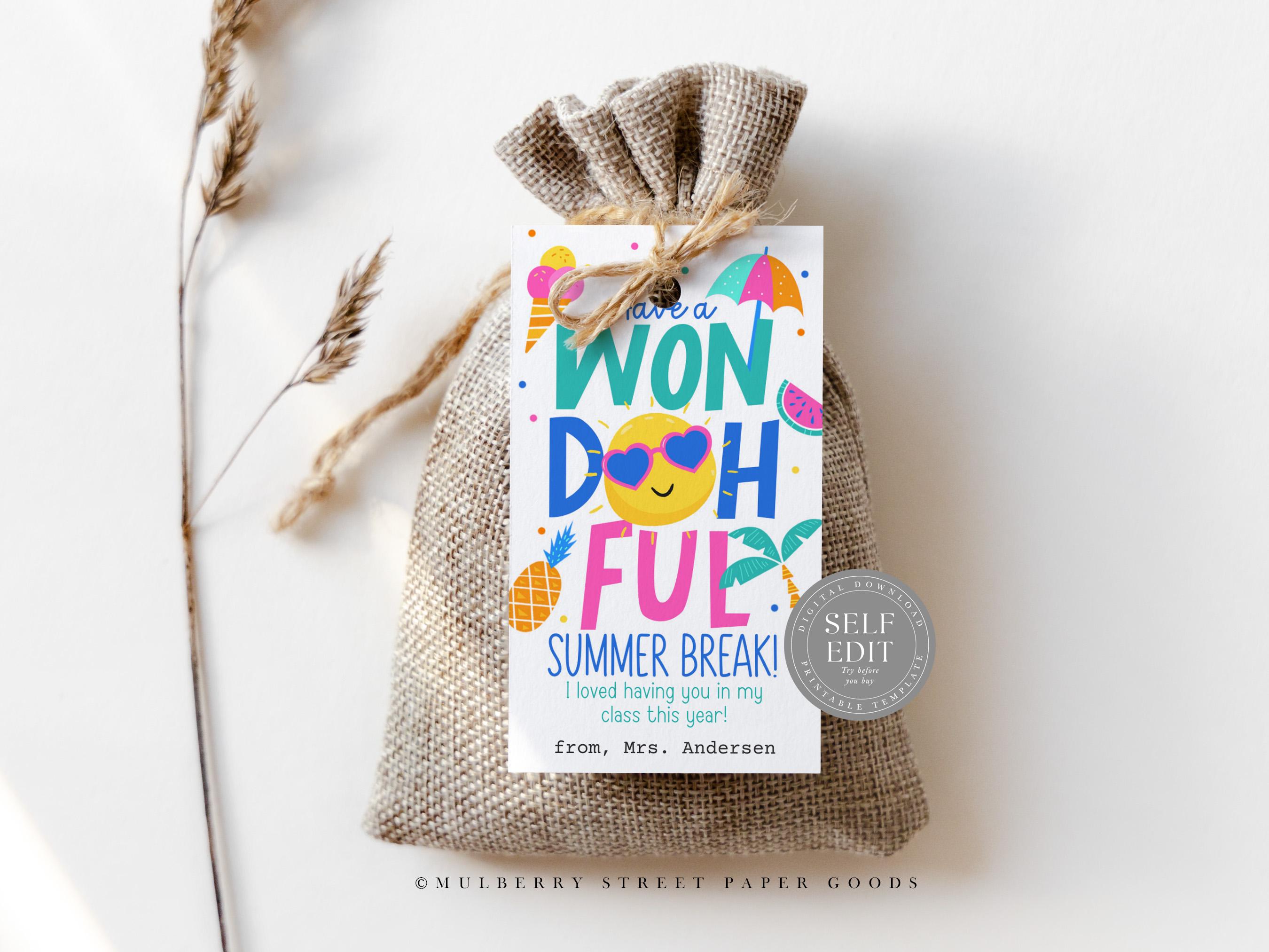 Summer Break Gift Tag Instant Download End of School Year Summer ...