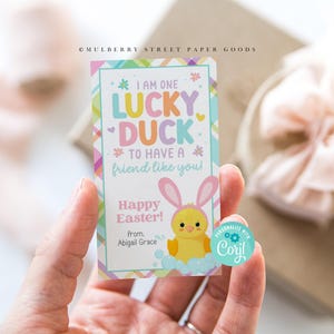 Rubber Duck Easter Gift Tag Printable Instant Download Kids Easter ...