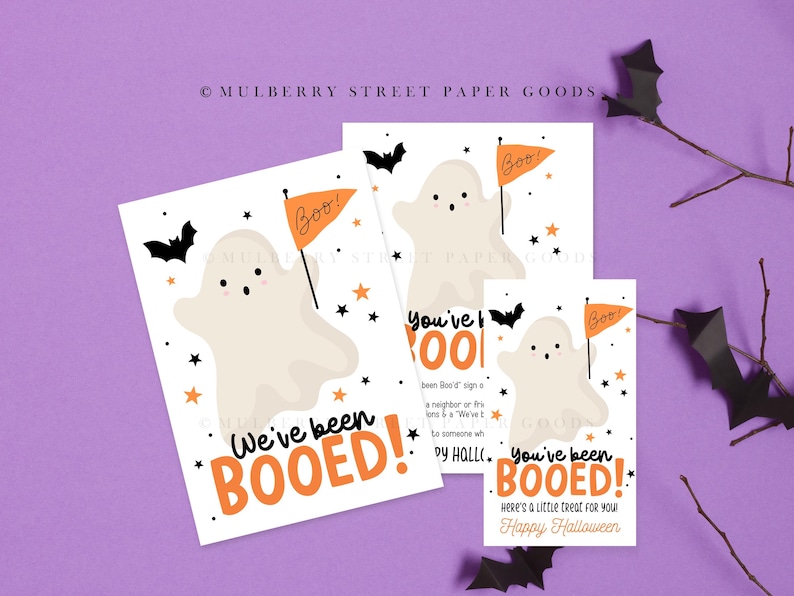 Printable You've Been Booed Halloween Sign Halloween Boo'd Tag Instant ...