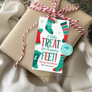 Instant Download Christmas Socks Gift Tag Printable A Little Treat for ...