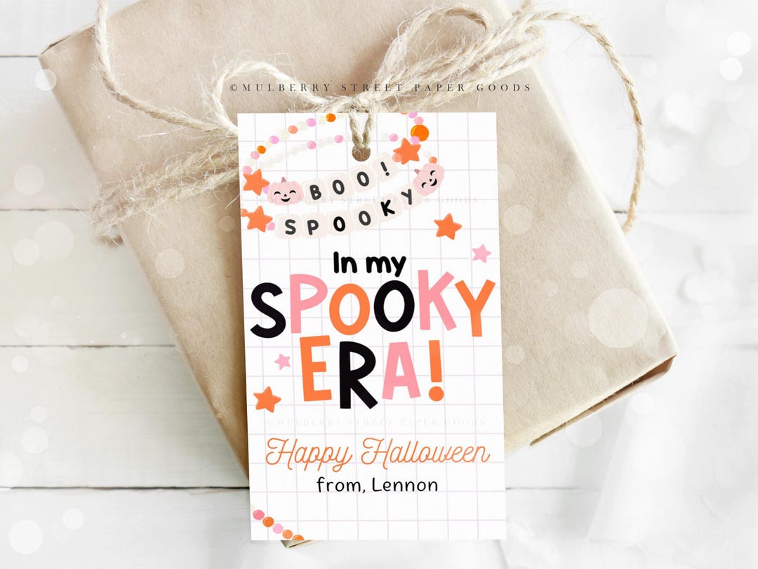 Halloween Gift Tag Printable Spooky Era Friendship Bracelet Halloween ...