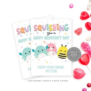 Squishing You a Happy Valentine's Day Card Printable Squishmallow ...