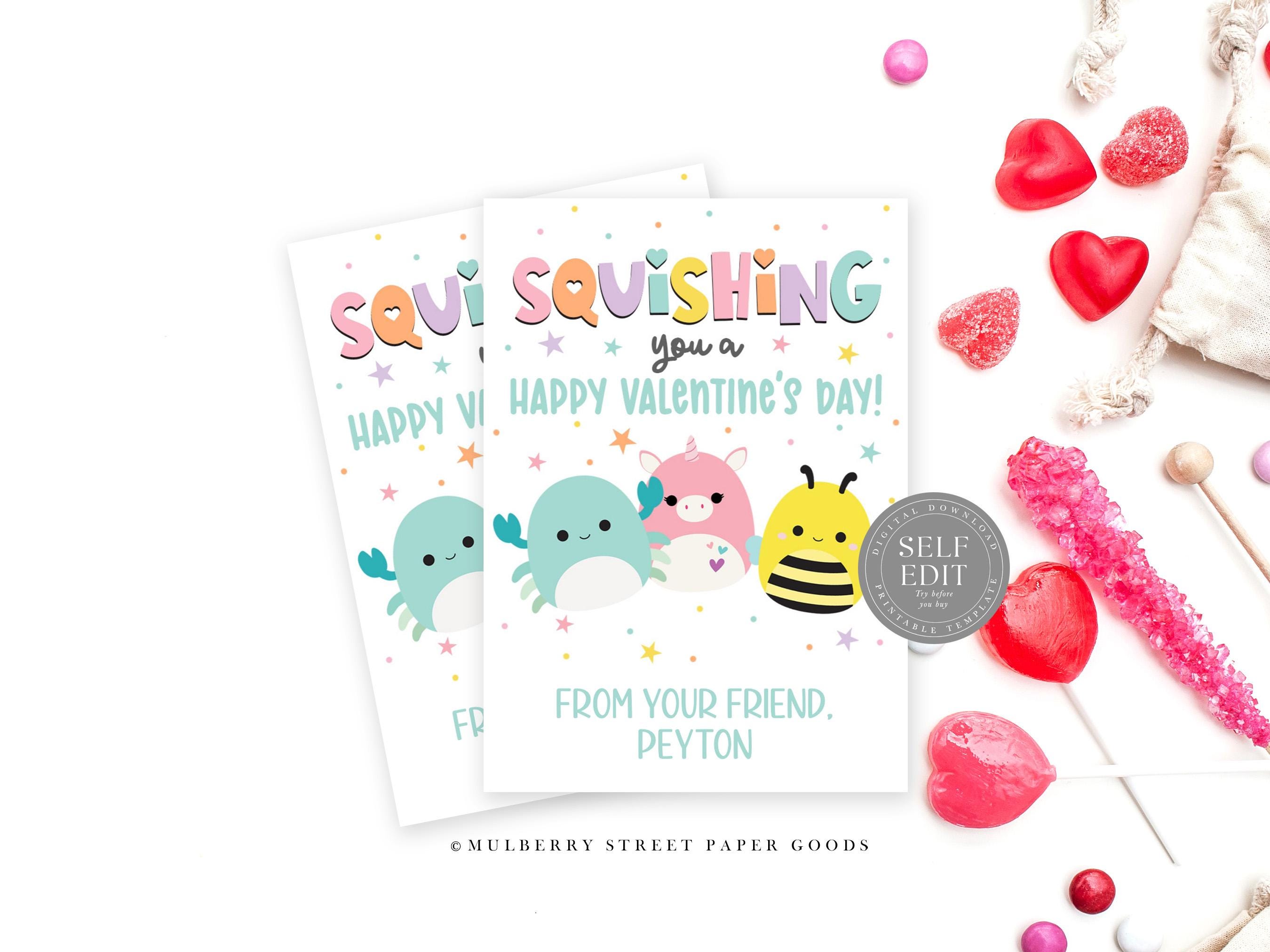 Squishing You a Happy Valentine's Day Card Printable Squishmallow ...