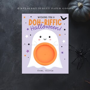 Halloween Playdough Card Holder Printable Instant Download Ghost ...