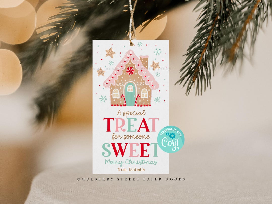 Editable Christmas Gift Tag Printable Treat for Someone Sweet Christmas ...