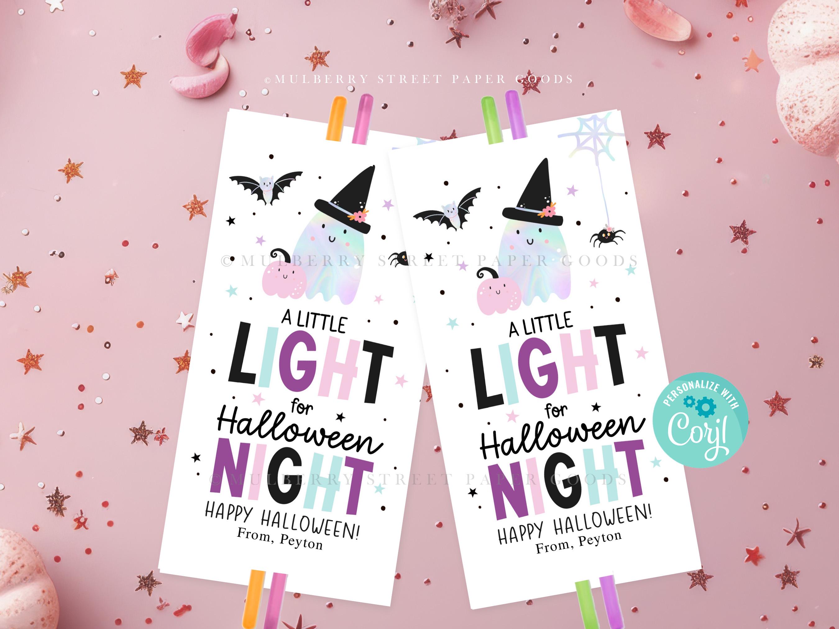 Glow Stick Halloween Printable Light for Halloween Night Tag Halloween ...