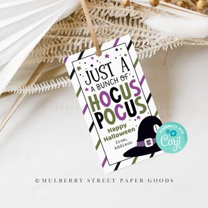 Halloween Printable Gift Tag Halloween Party Favor Tag Trick or Treat ...