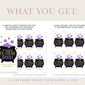 Halloween Straw Holder Template Hope Your Halloween is Ex-straw Special ...