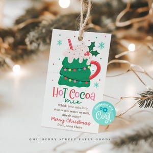 Hot Cocoa Mix Gift Tag Digital Download Christmas Printable Hot ...
