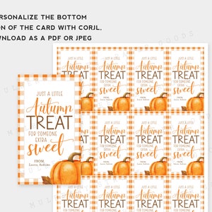 Printable Autumn Treat for Someone Sweet Gift Tag, Editable Fall Treat ...