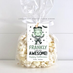 Editable Halloween Gift Tag Instant Download Cute Frankenstein ...