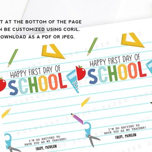Printable First Day of School Gift Card Holder, Welcome Back to School ...