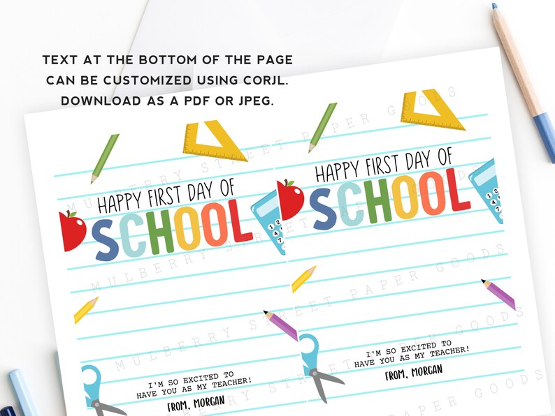 Printable First Day of School Gift Card Holder Welcome Back - Etsy