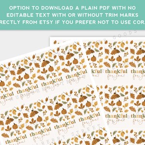 Printable Thankful for You Gift Tag, Happy Thanksgiving Printable Tag ...