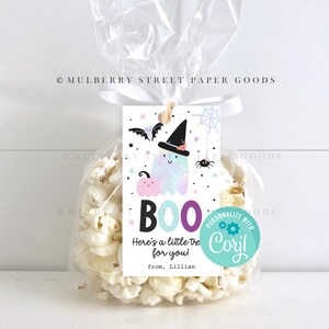 Printable Halloween Favor Tags Boo Gift Tags Trick or Treat Bag Tag ...