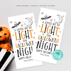Printable Halloween Glow Stick Holder, A Little Bit of Light for ...
