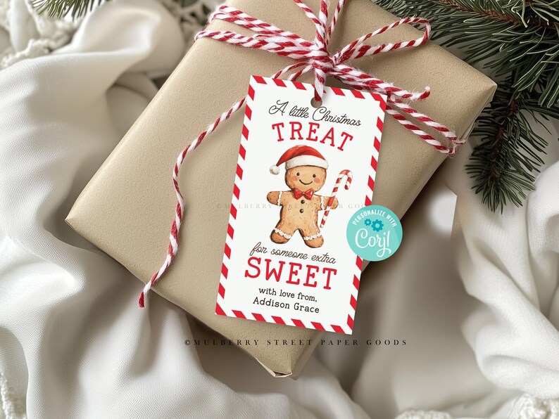 Candy Cane Christmas Gift Tag Printable A Little Treat for Someone ...