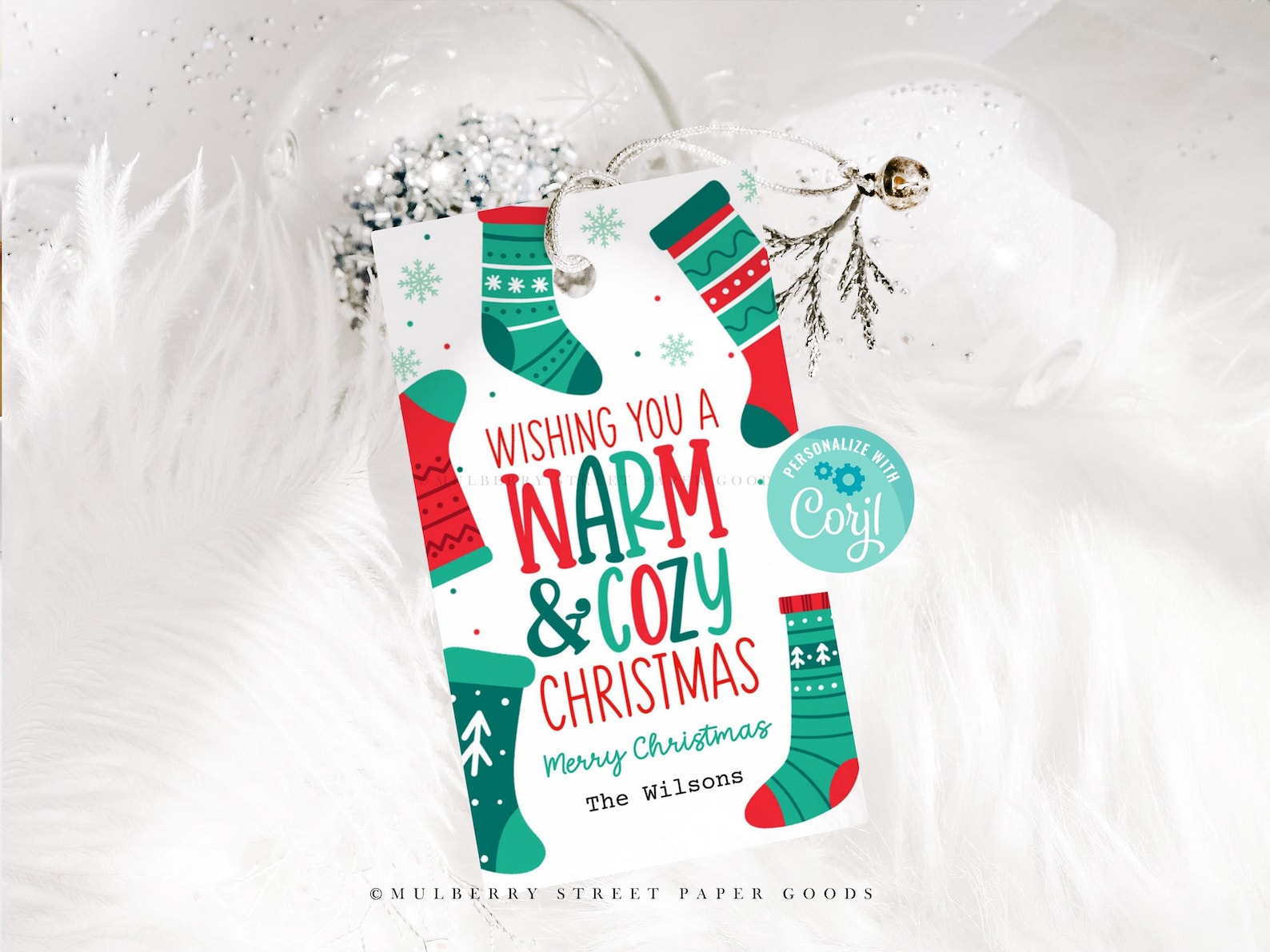 Christmas Socks Gift Tag Printable Have A Warm and Cozy Christmas Tag ...