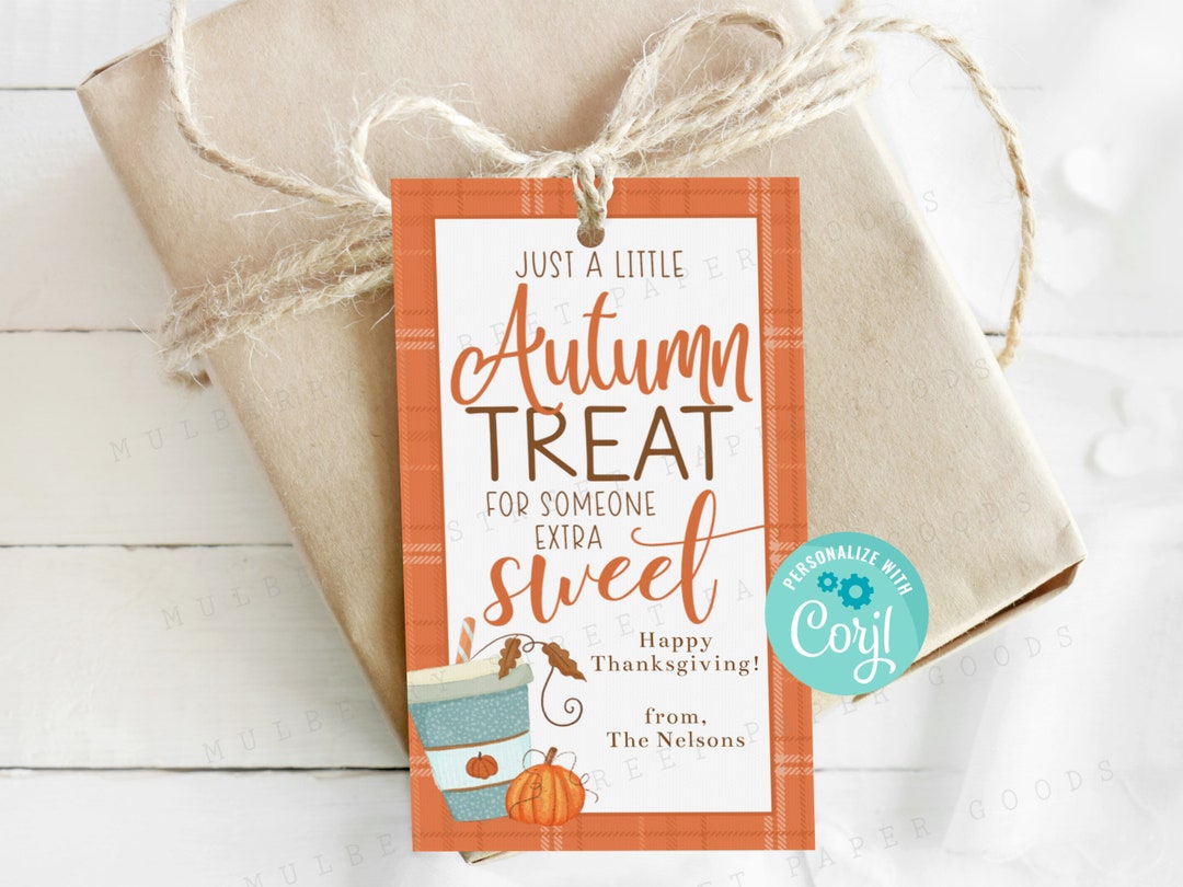 Printable Autumn Treat for Someone Sweet Gift Tag, Pumpkin Latte Treat ...