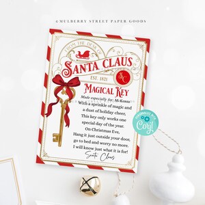 Editable Santa's Magic Key Printable From the Desk of Santa Claus ...