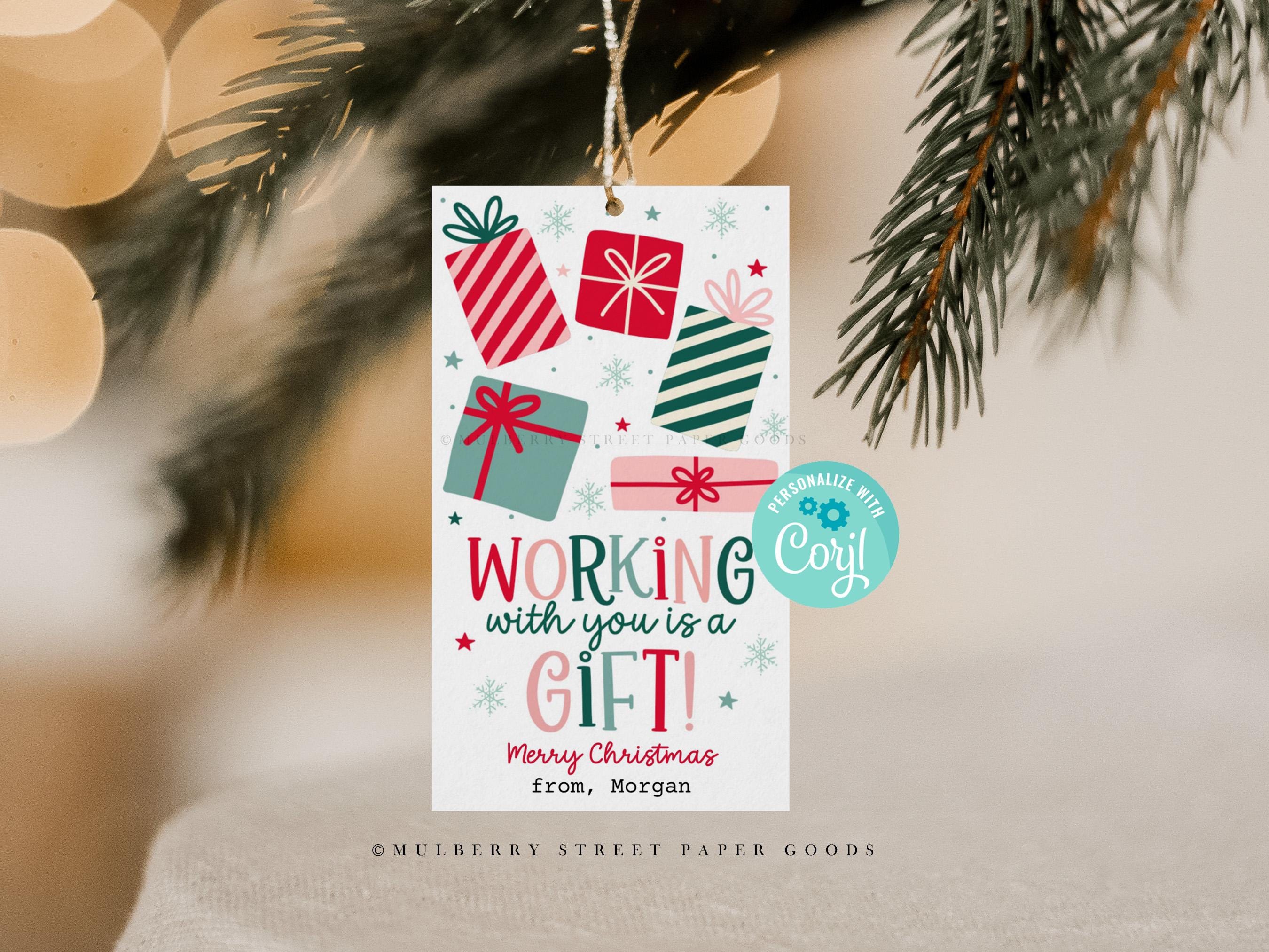 Christmas Gift Tag Printable Coworker Gift Instant Download Christmas ...
