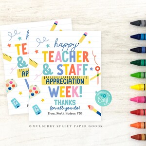 Teacher and Staff Appreciation Card Printable Teacher Appreciation Week ...
