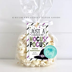 Halloween Printable Gift Tag Halloween Party Favor Tag Trick or Treat ...