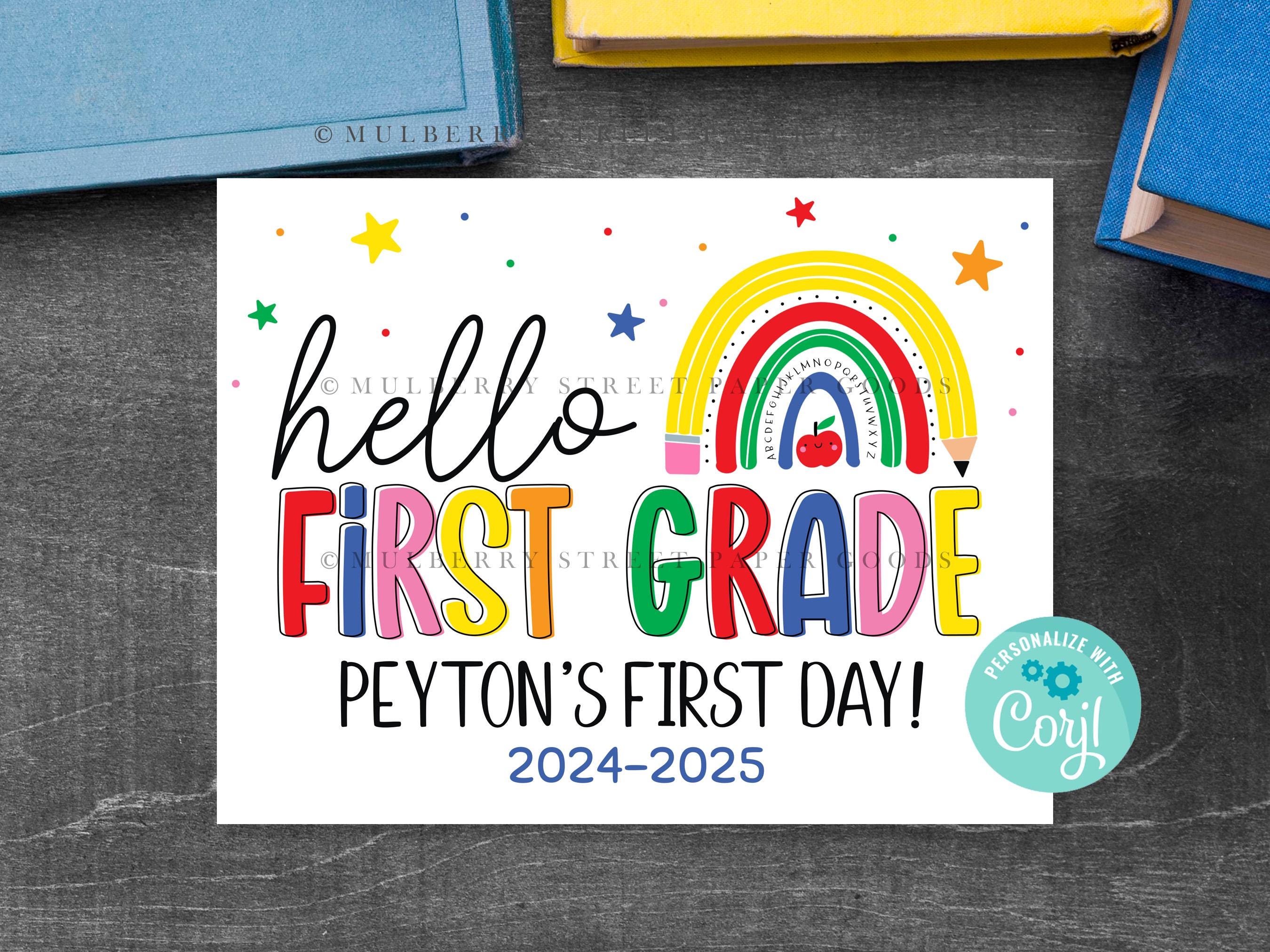 Editable First Day of 1st Grade Sign Printable Back to School 1st Day ...