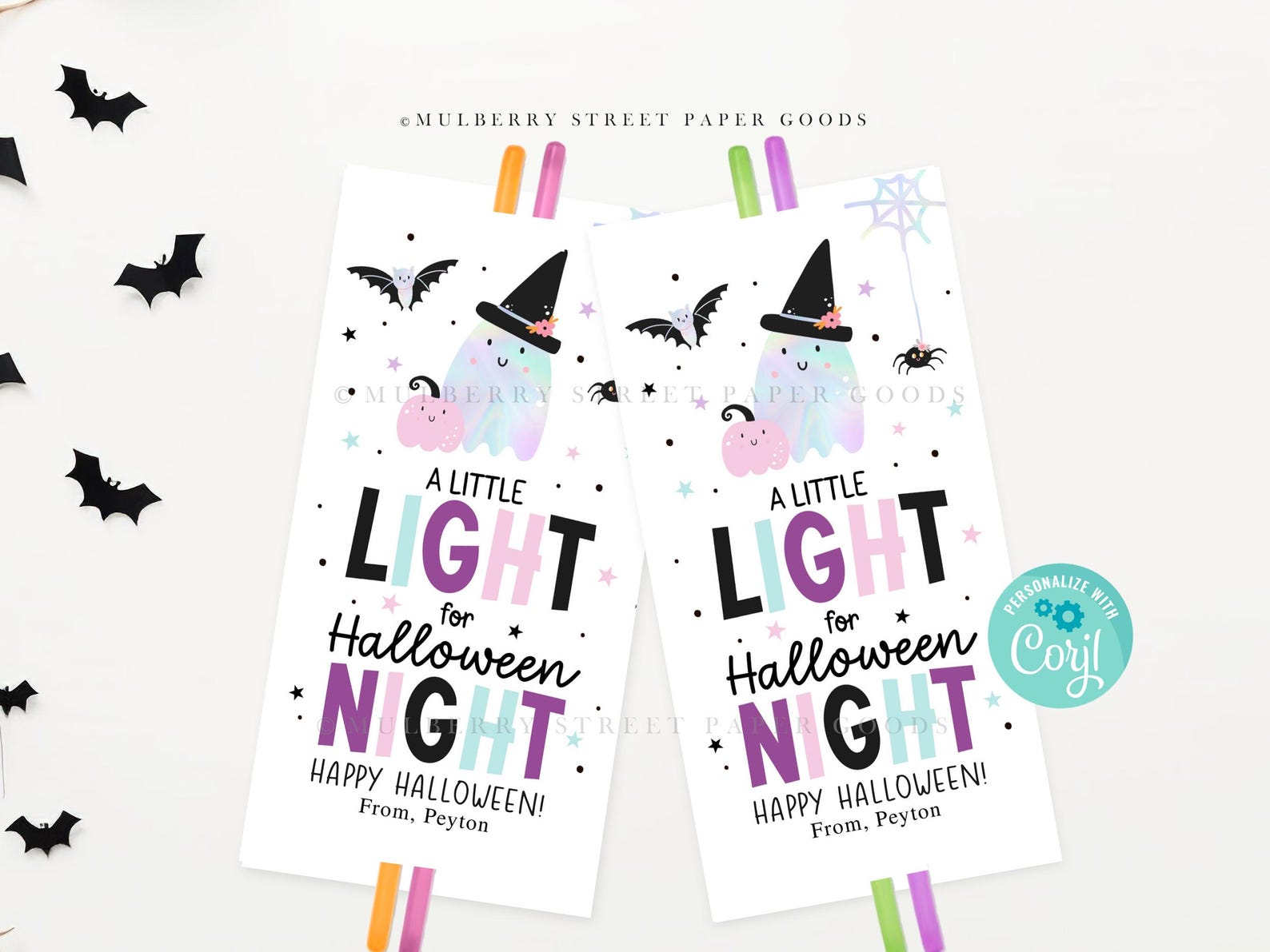 Glow Stick Halloween Printable Light for Halloween Night Tag Halloween ...