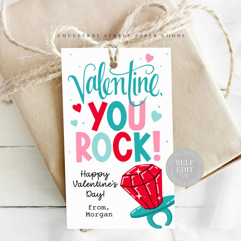 You Rock Valentine - Etsy