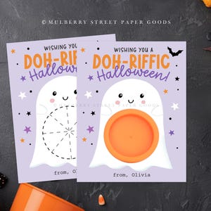 Halloween Playdough Card Holder Printable Instant Download Ghost ...