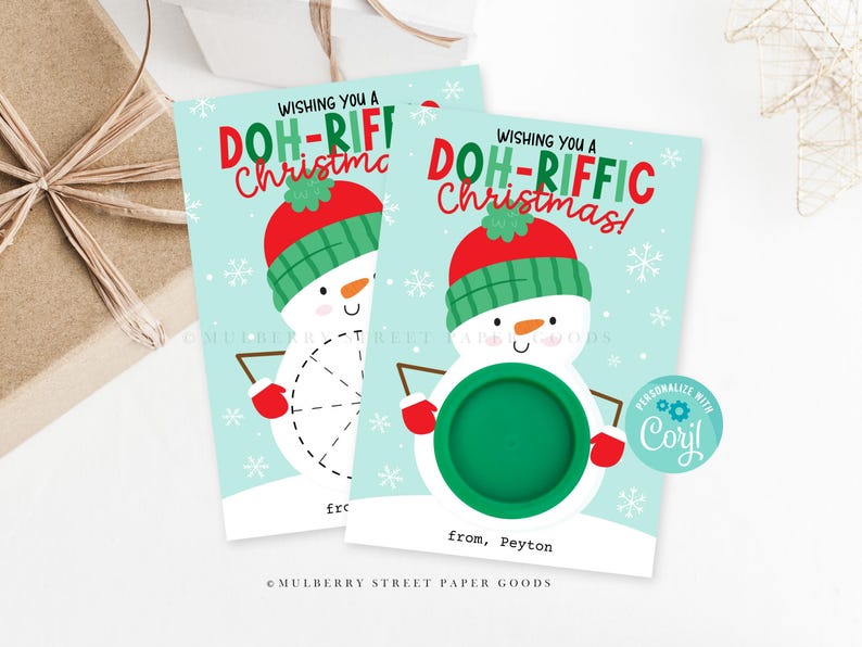 Christmas Play Doh Holder Template Instant Download Kids Christmas Gift ...