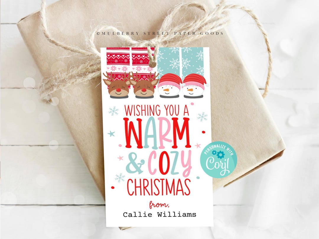 Christmas Gift Tag Printable Wishing You a Warm and Cozy Christmas ...